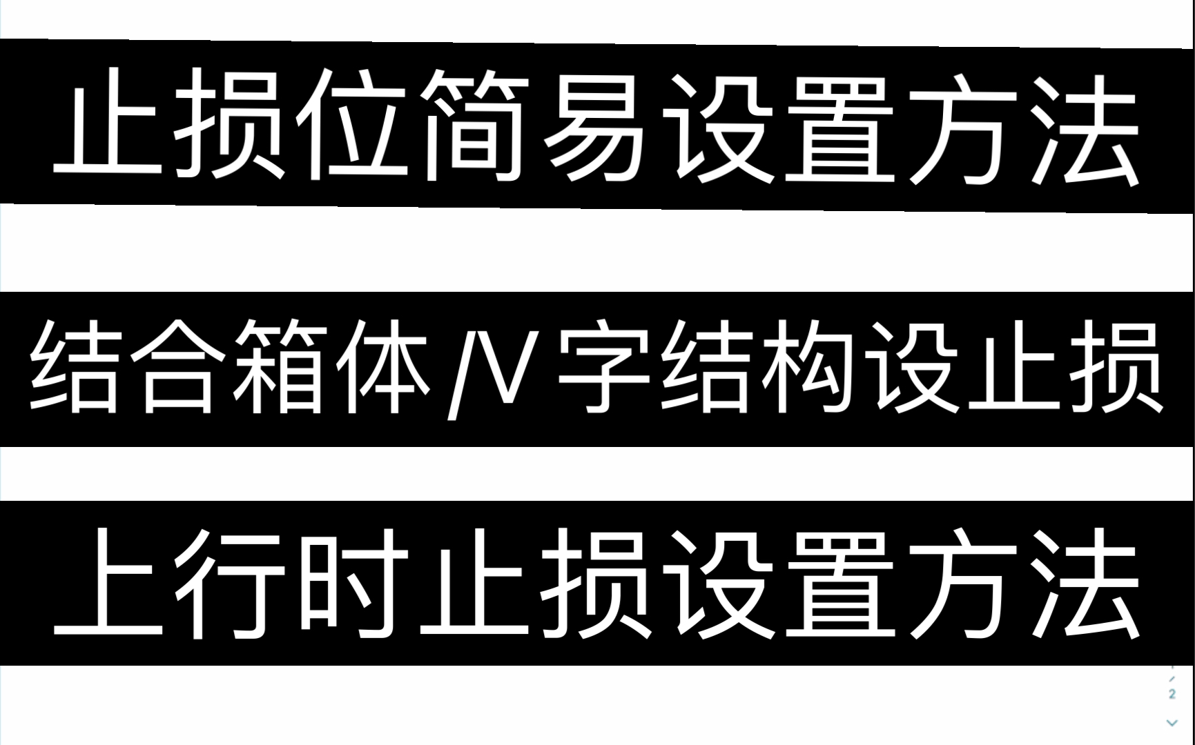 周末干货视频:如何设置止损位?如何结合技术面?