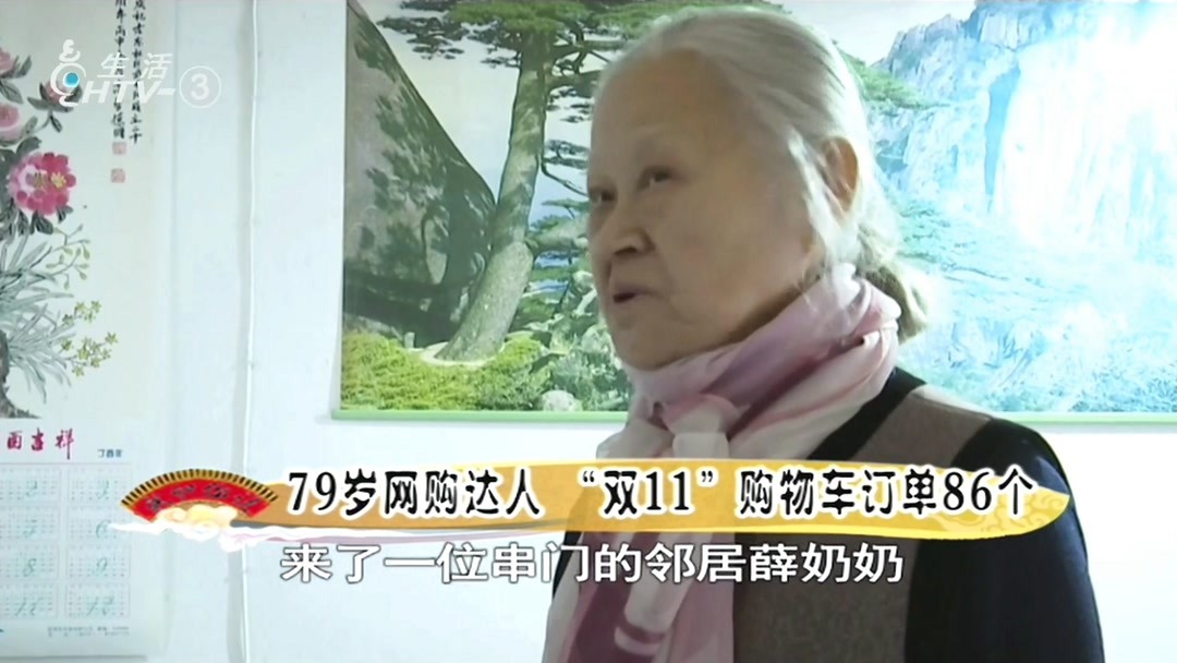 79岁网购达人 “双11”购物车订单86个