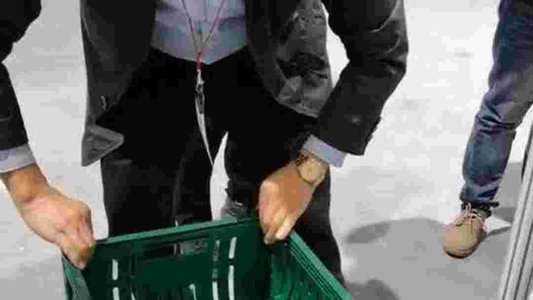 头一次见到这种周转箱,能够折叠使用,让人眼前一亮!