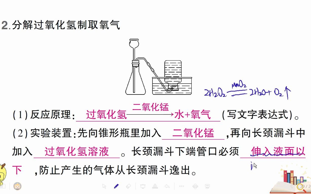 【初中化学】背记手册2.3《制取氧气》