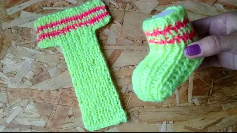 棒针编织一片式宝宝毛线鞋,简单易织,适合菜鸟