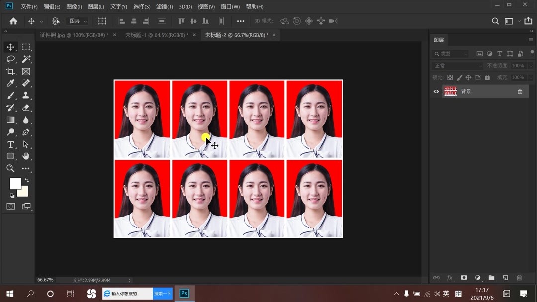 PS证件照排版的正确操作,一键排版技巧赶紧收藏起来!