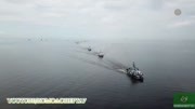 某国海军实弹训练场面非常壮观