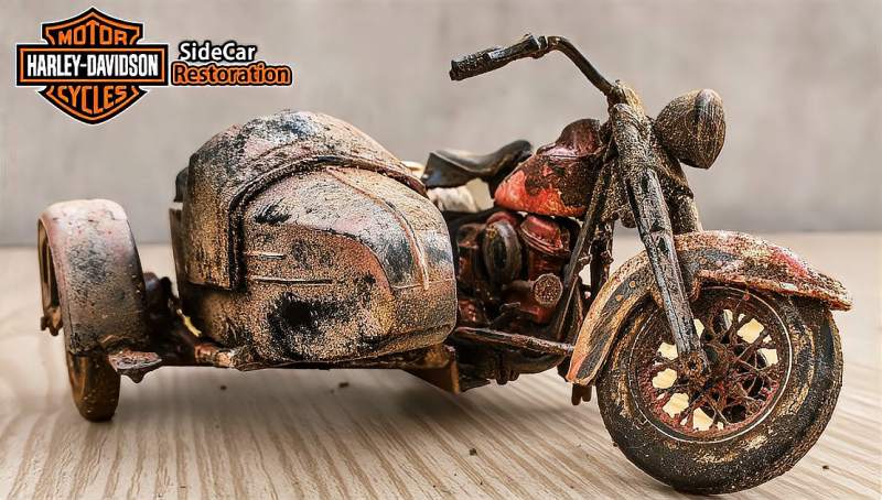 1958年摩托车古董模型改装,简直是完美级别修复,不要太羡慕