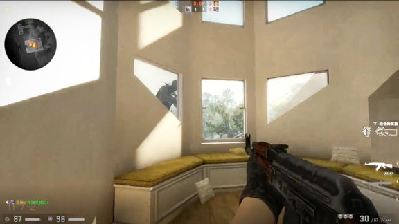 CSGO国际服:钻房顶就以为找不到你了?本局最佳查点