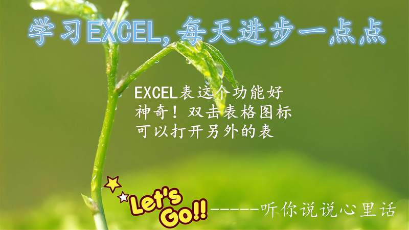 EXCEL表这个功能好神奇!双击表格图标可以打开另外的表