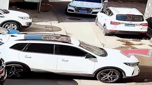 女司机倒车,吓得旁边车主瑟瑟发抖,幸亏慢了这一步