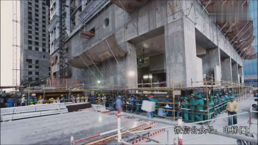 「中国尊」通力跃层电梯安装动画演示