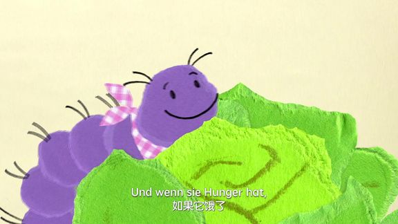 不动剪刀也能做的亲子互动手工游戏#蓝兔子之毛毛虫-爷爷