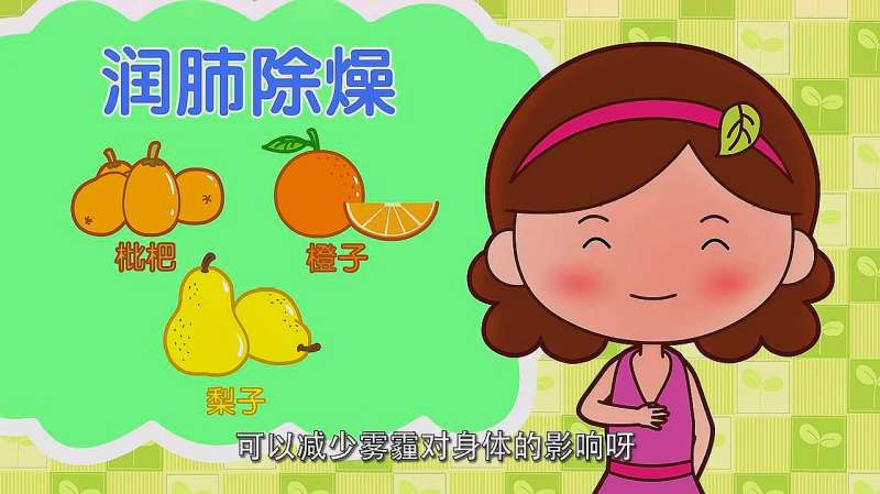 可可小爱:想要告别雾霾危险,就要多吃水果,保护自己身体健康