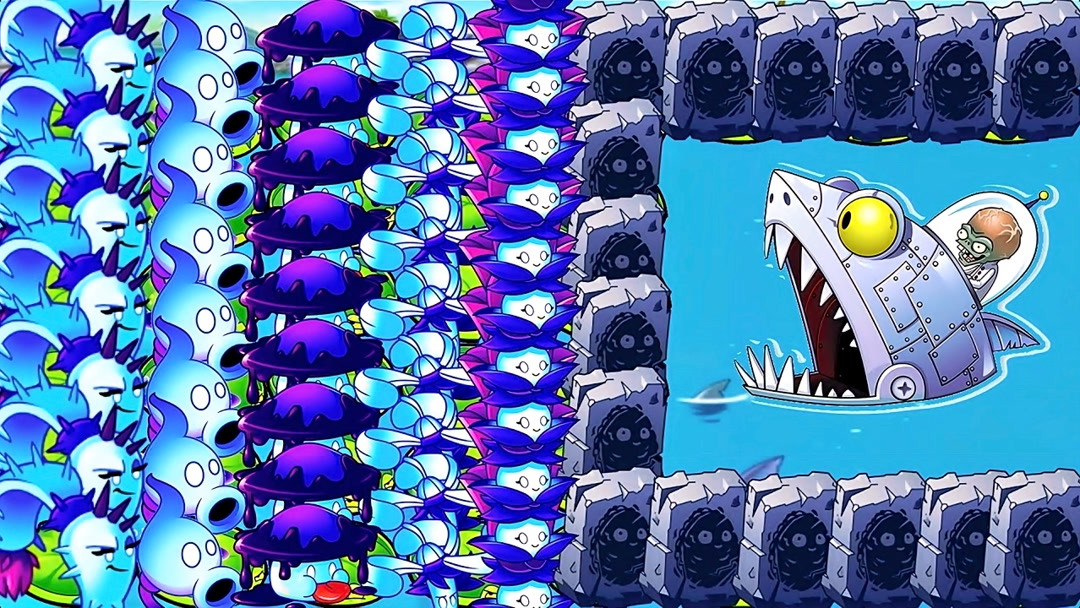 植物大战僵尸游戏:巨型僵尸碳烤花甲和章鱼!