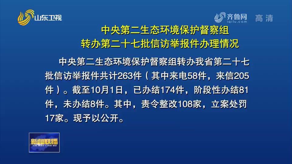 中央第二生态环境保护督察组转办第二十七批信访举报件办理情况
