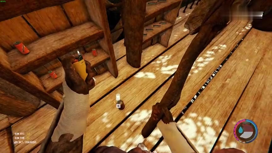 迷失森林多人联机,高手队友给我们建了一个家,里面什么都有