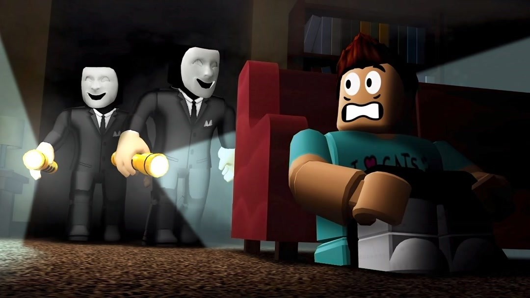 Roblox抢劫故事 入室抢劫躲在衣柜,结果被关在地下室!