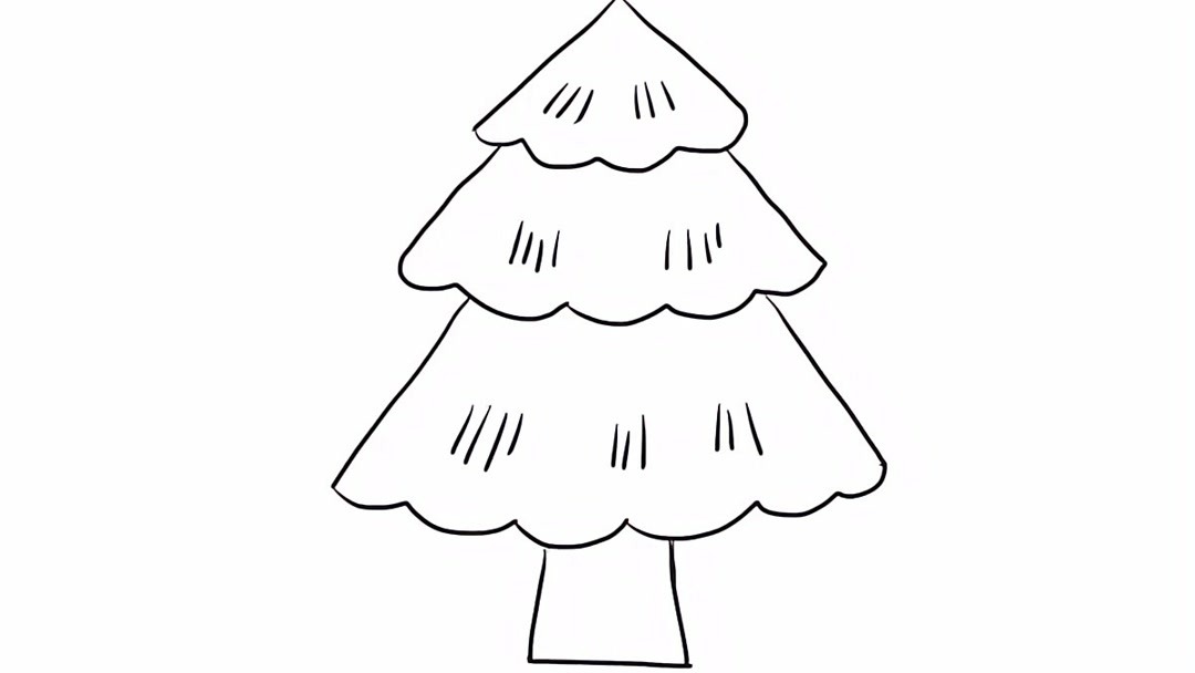 松树儿童亲子简笔画