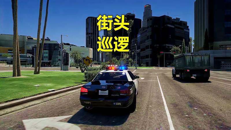 模拟警察任务 街头日常巡逻 发现有人做坏事