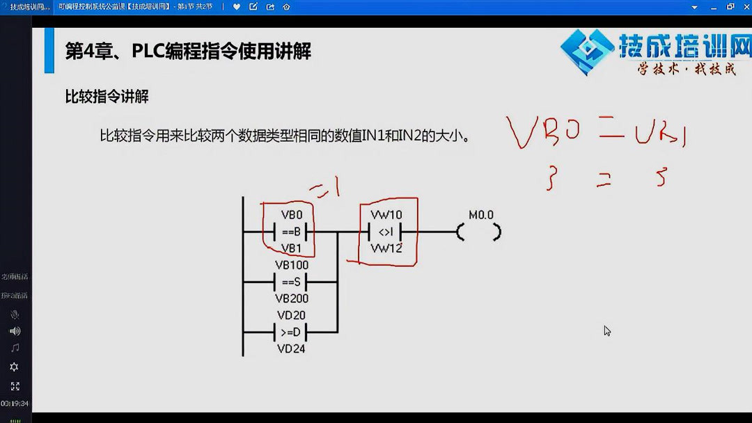 PLC可编程控制系统-比较传送指令讲解