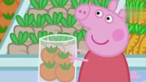 粉红猪小妹 佩琪找到了番茄,这可是购物清单上必买的