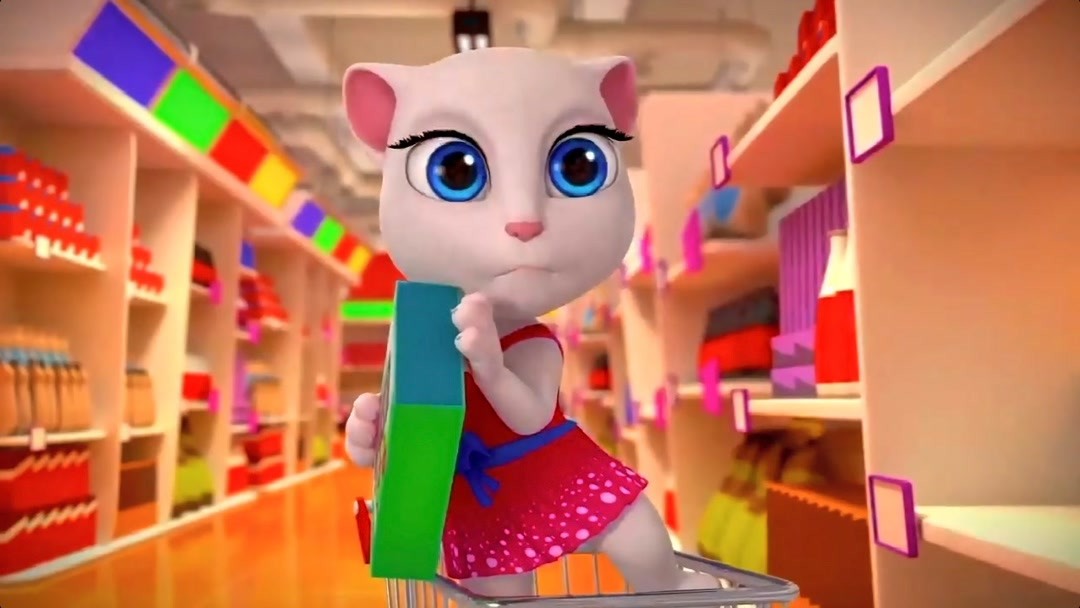 汤姆猫动画:安其拉去超市买东西,汤姆又开始捣蛋