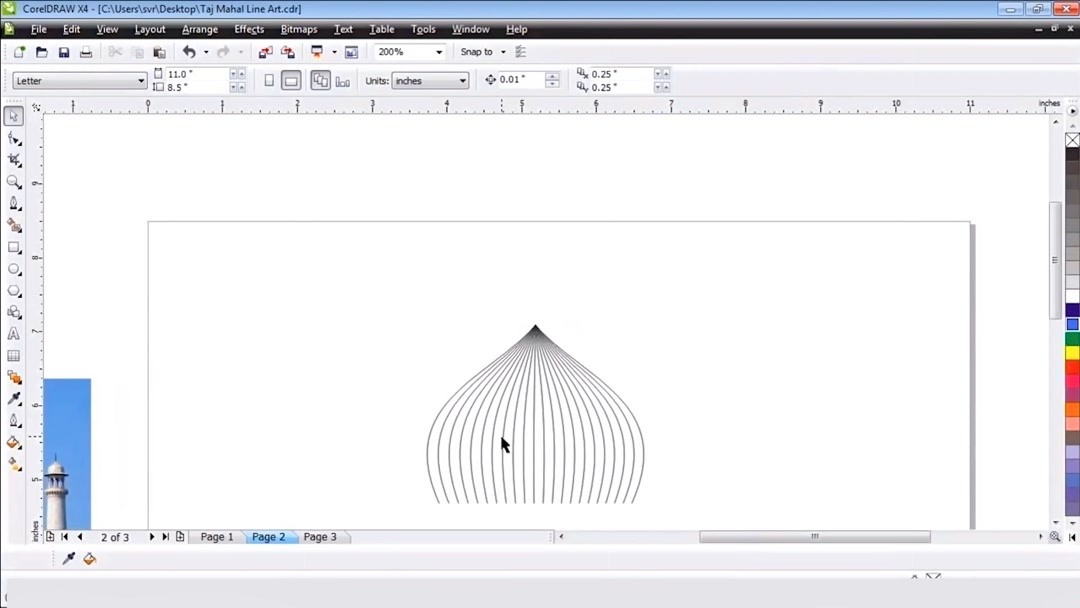 根据照片用CDR绘制简易矢量图