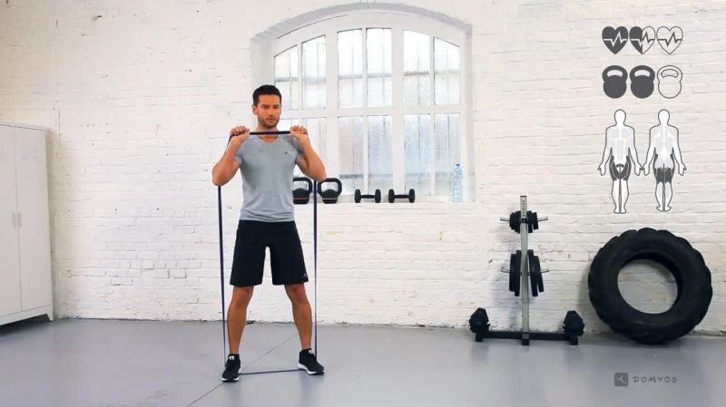迪卡侬阻力带使用视频front_squat