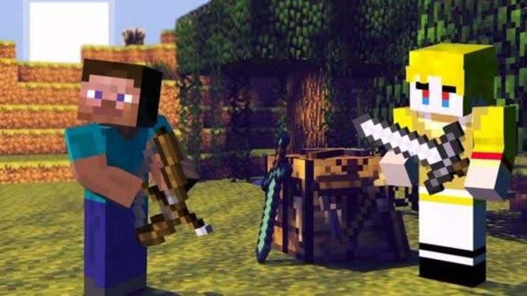 我的世界 和僵尸做游戏真逗