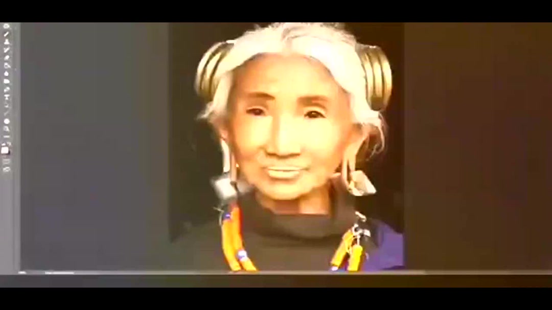 PS高手三分钟还原90岁老奶奶18岁的样子
