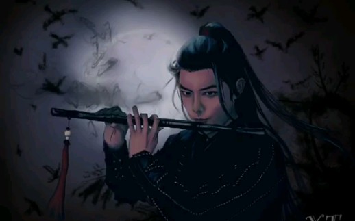 procreate魏无羡绘画过程。肖战好帅我好爱