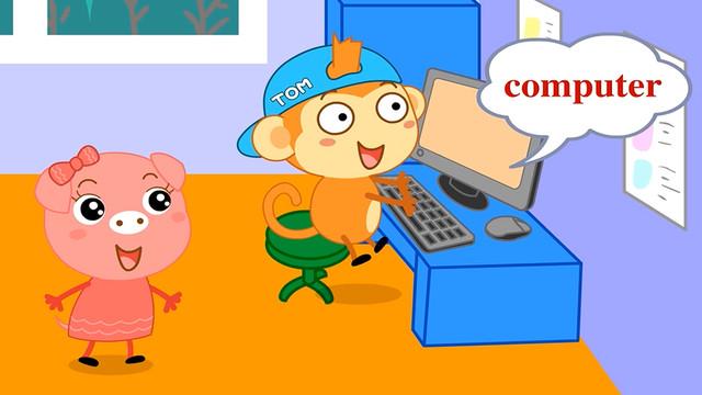 玩游戏学英语:电脑用英语怎么说,Tom和你一起玩电脑