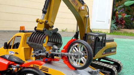  儿童动画 工程车动画片大全 挖掘机视频 早教启蒙