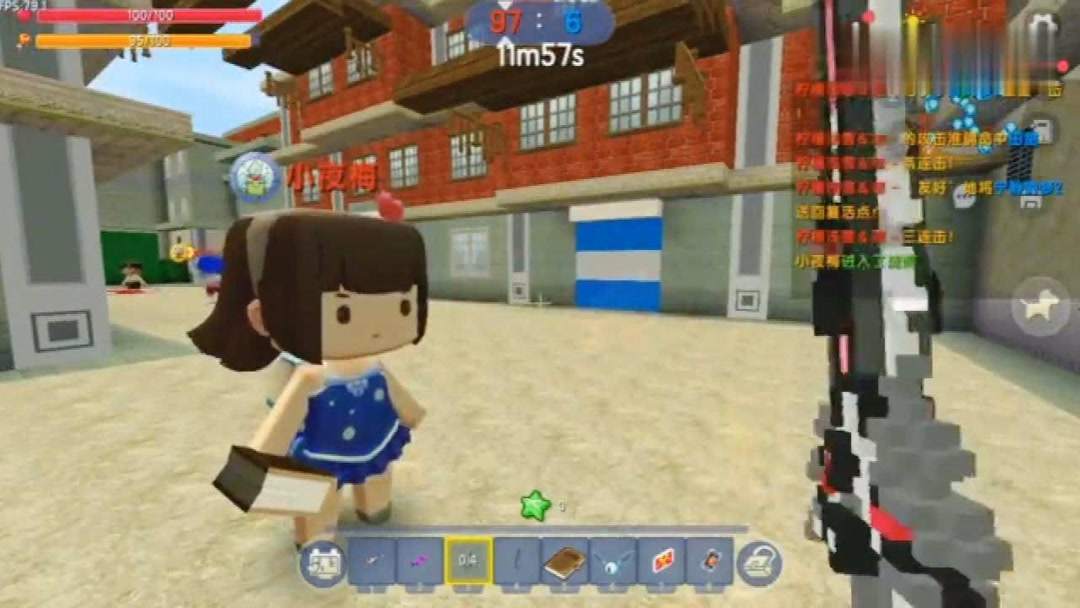 【刘半仙】迷你世界:枪械进化对战,伙伴竟然送我神器信仰大剑!