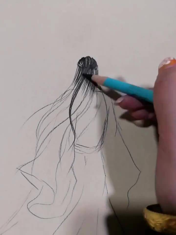 古风男子画画教学