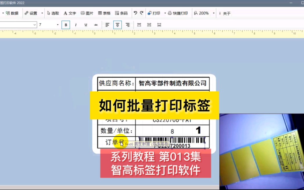 如何批量打印标签 [智高标签打印软件]
