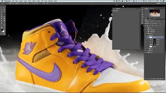 Photoshop漆墨耐克篮球鞋特效制作视频教程3