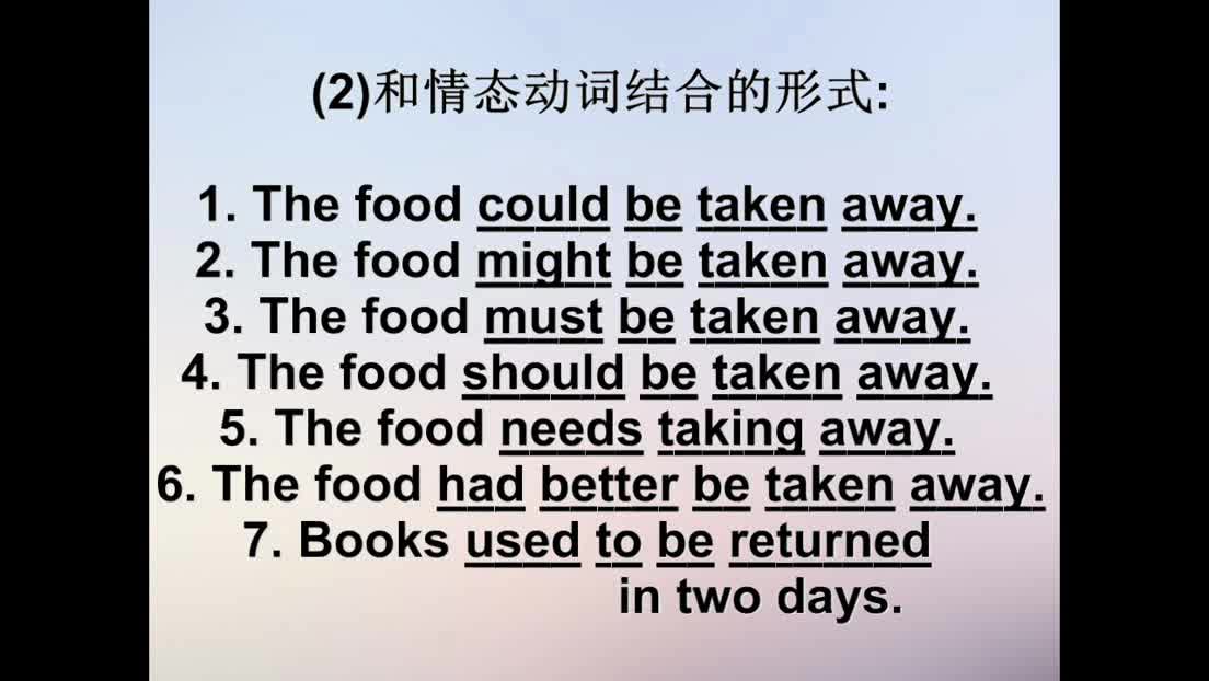 英语学习入门 被动语态结构