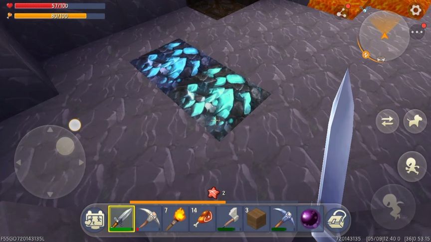 迷你世界:极限生存第一季第四期,在矿洞发现了钻石。