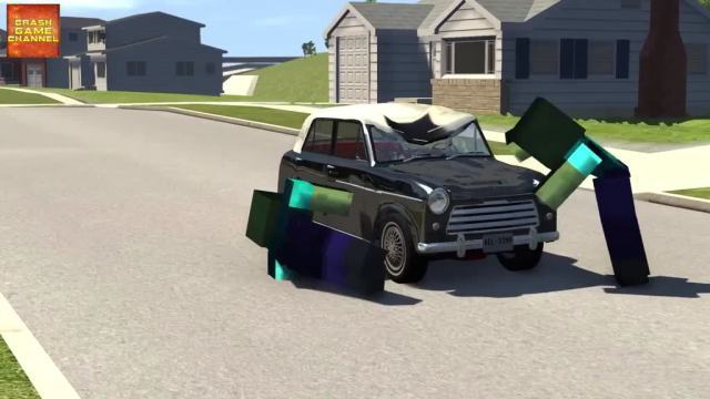 我的世界MC动画:汽车 vs 丧尸