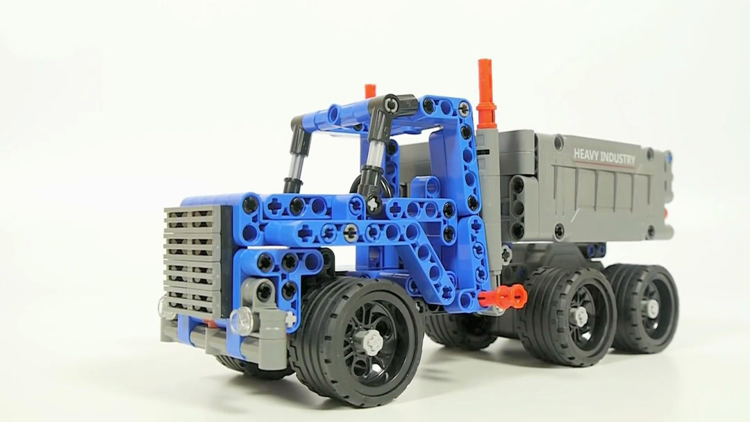 儿童积木玩具,拼搭CaDA积木科技机械系列翻斗卡车