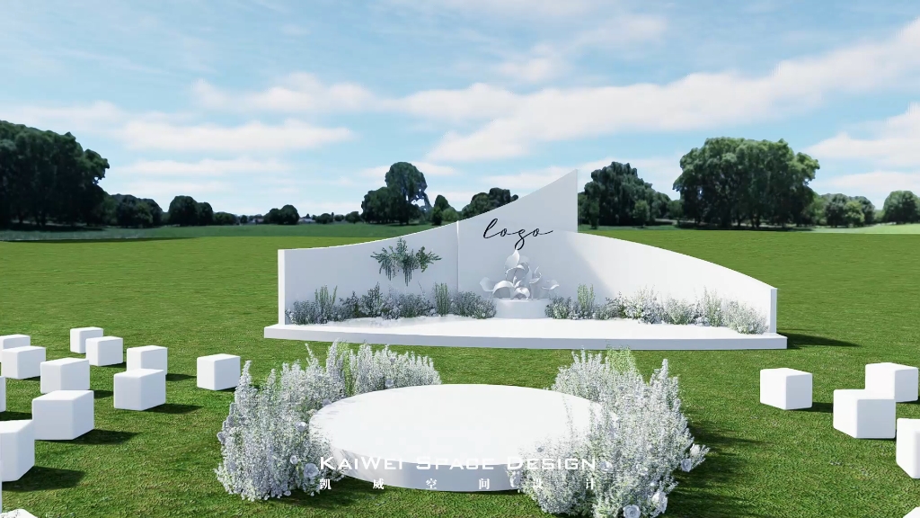 ...设计婚礼堂生日派对满月宴生日宴设计策划3D素材su源文件美陈活动...