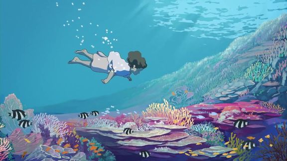 唯美动画:每个海滩边的女孩都有一个她自己的奇幻城市吧