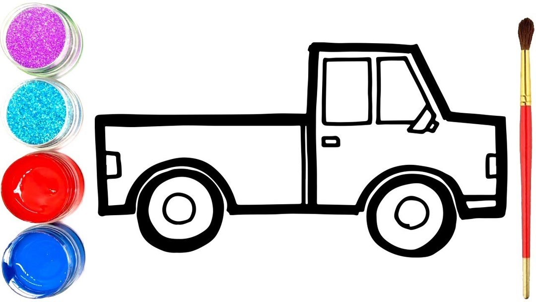 拉货的大卡车-学画画10至12岁