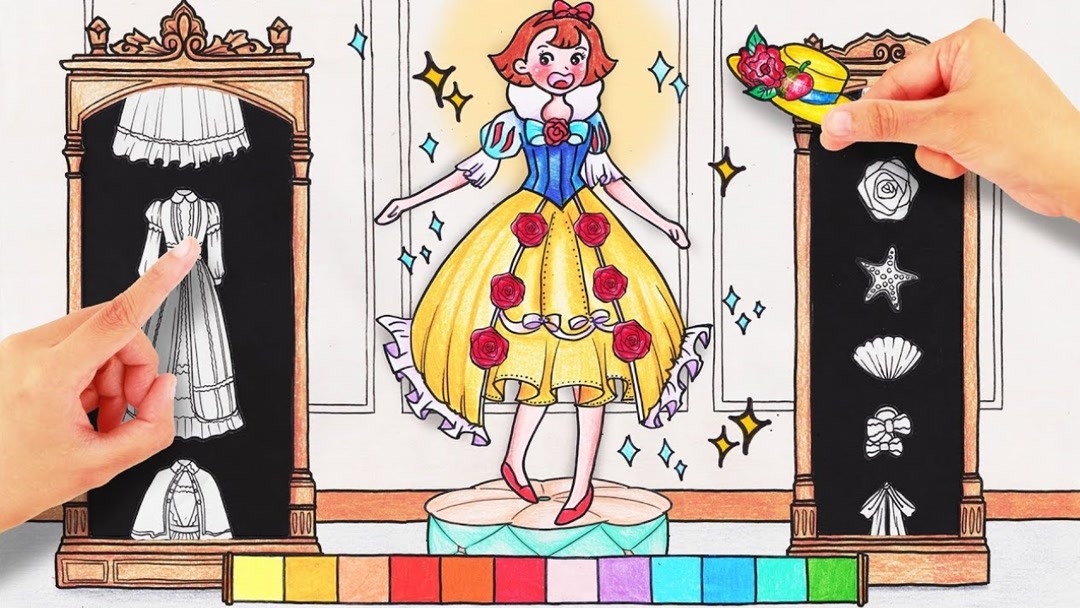 趣味纸动画:定格动画纸,一起来给小姐姐换装啊!