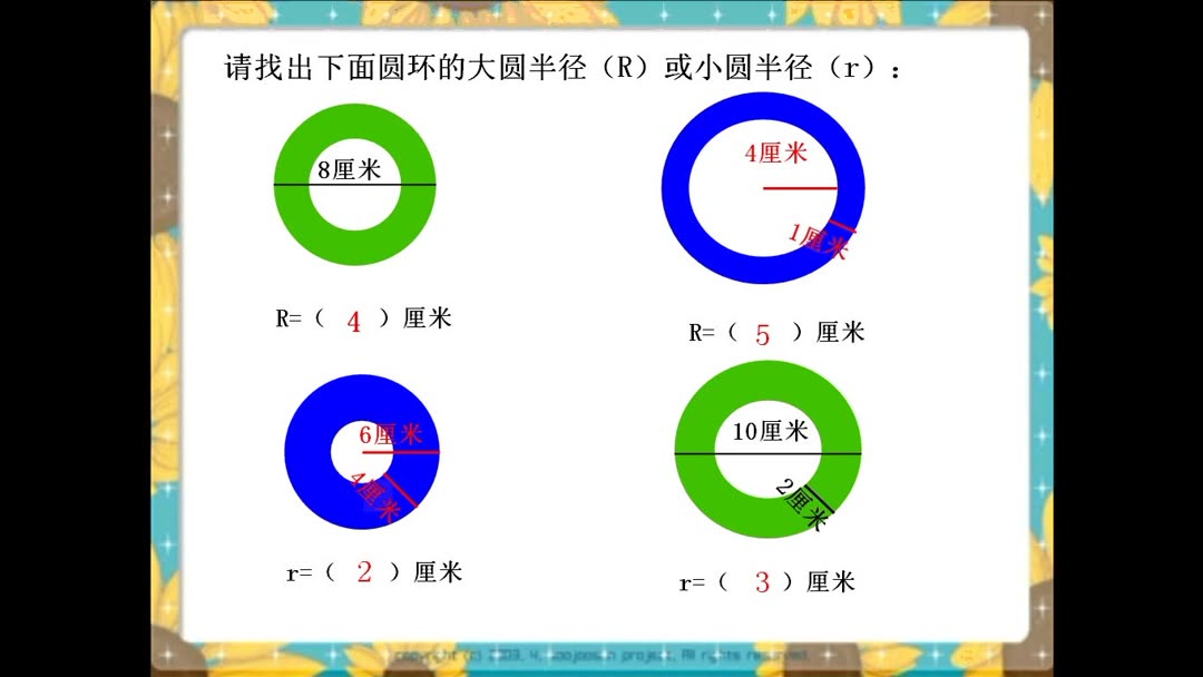 【陕西省首届微课大赛】圆环的面积(人教版数学六上,袁锦)