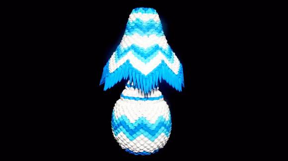 手工折纸教学视频,教你怎样制作立体3D台灯