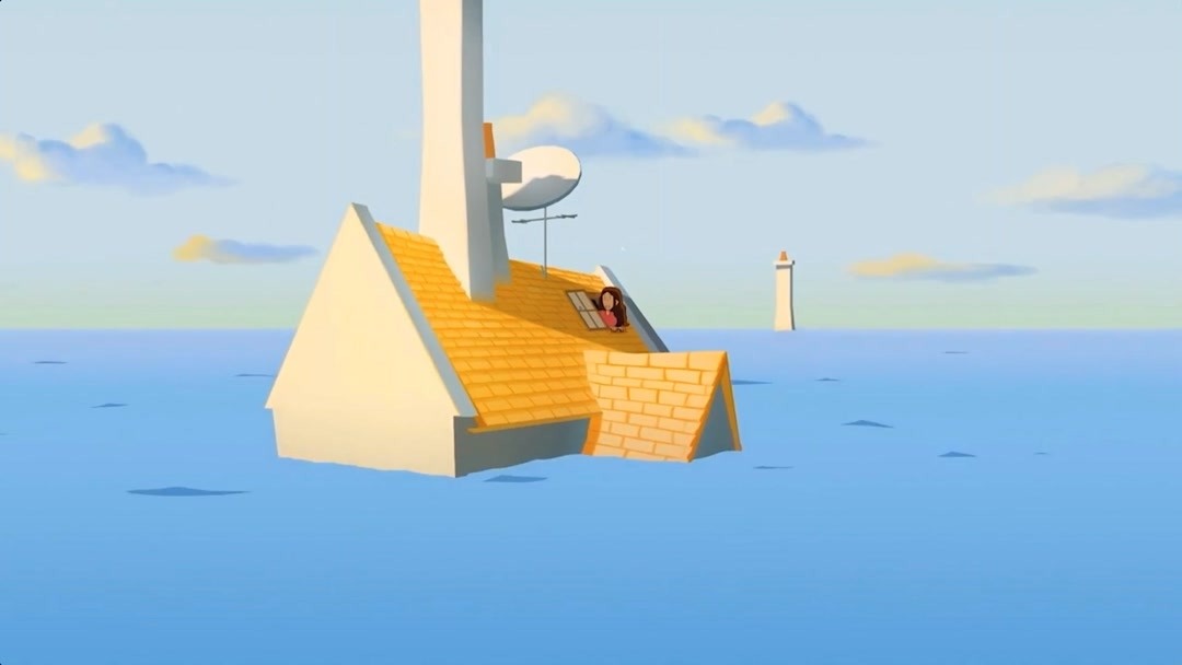 水管漏水一家人视若无睹,竟然还浮在水面上吃大餐!超讽刺动画