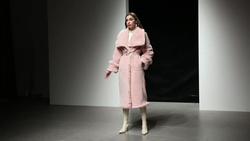 冬季女装2019新款粉色羊剪绒羊羔毛皮草外套潮毛毛中长款貂皮大衣