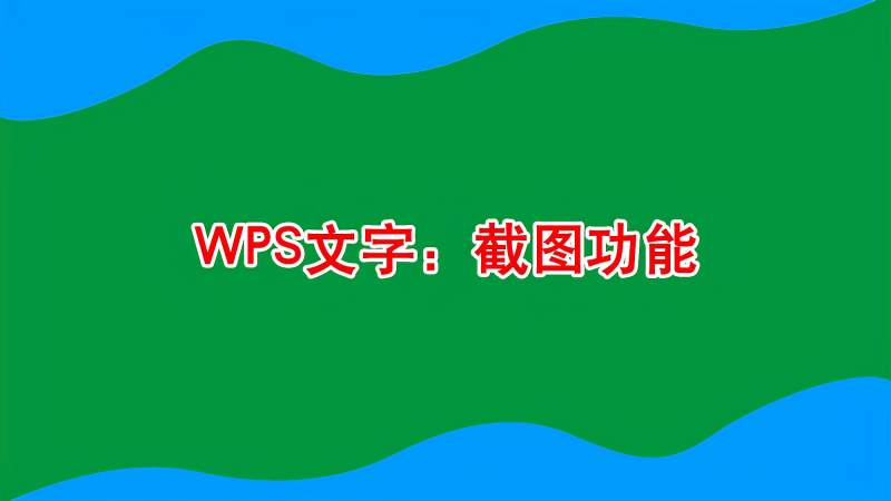 wps文字:截图功能20