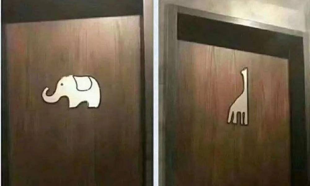 厕所的新标志,看不懂就很尴尬了,分不清楚的人要看一看