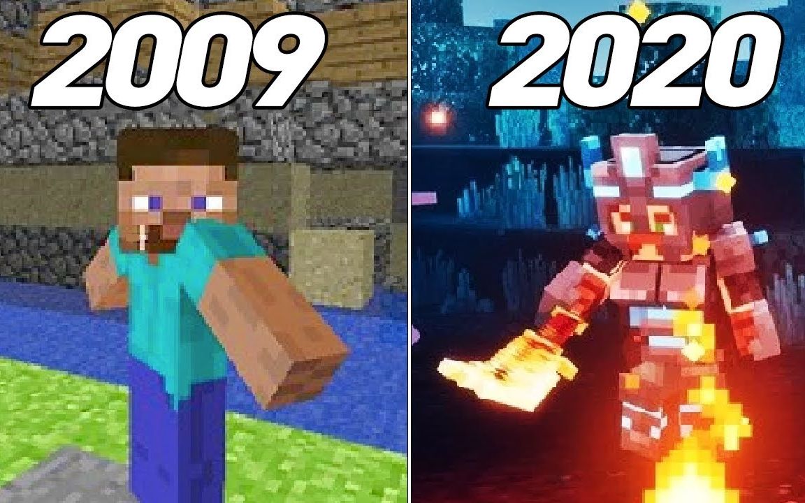我的世界进化史 History Of Minecraft ( 2009 to 2020 )