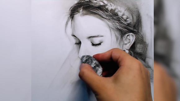 素描人像画法:唯美侧脸